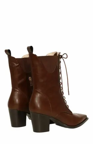 BELLE & BLOOM Jumping Ship Laced Boot - Chocolate