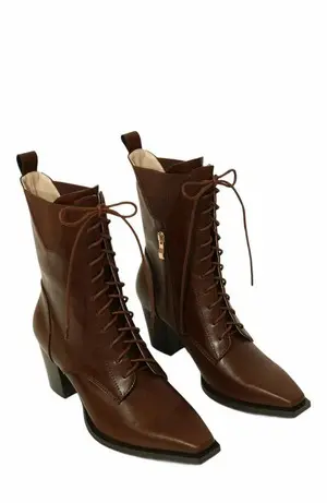 BELLE & BLOOM Jumping Ship Laced Boot - Chocolate
