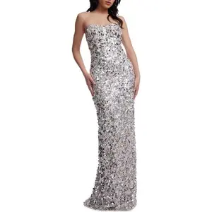 Dress The Population Vada Paillette Strapless Gown