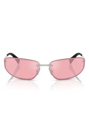 Miu Miu Miu Miu 69mm Oversized Oval Sunglasses Pink