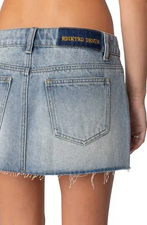 EDIKTED Brantley Denim Miniskirt - Blue