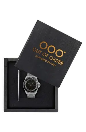 OUT OF ORDER Automatico Quaranta Bracelet Watch - Black