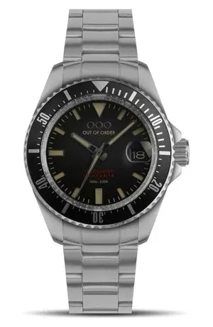 OUT OF ORDER Automatico Quaranta Bracelet Watch - Black