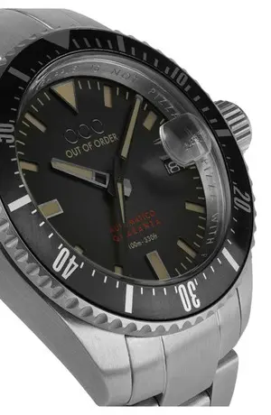 OUT OF ORDER Automatico Quaranta Bracelet Watch - Black