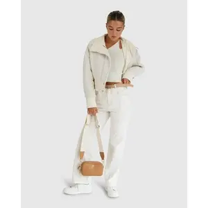 BELLE & BLOOM Mad Love Cropped Bomber Jacket