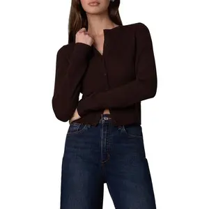 Joe's Jeans The Dani Crop Cashmere Cardigan - Espresso