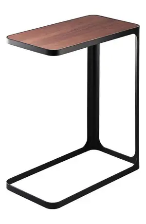 YAMAZAKI Wood & Steel Accent Table - Black