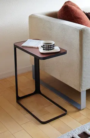 YAMAZAKI Wood & Steel Accent Table