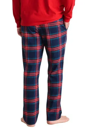 Vineyard Vines Holiday Print Flannel Lounge Pants - Blue/red