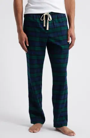 Vineyard Vines Holiday Print Flannel Lounge Pants Charleston Green