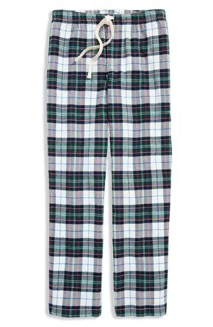 Vineyard Vines Holiday Print Flannel Lounge Pants - White Cap