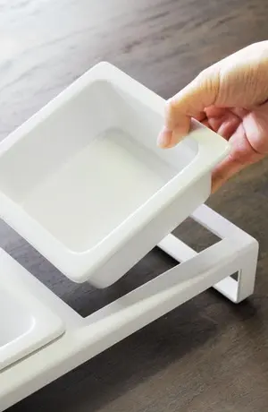 YAMAZAKI Elevated Double Bowl Pet Diner