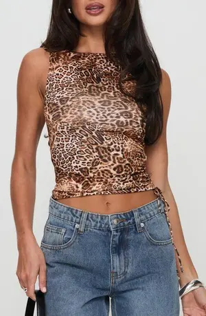 Princess Polly Leopard Sleeveless Top