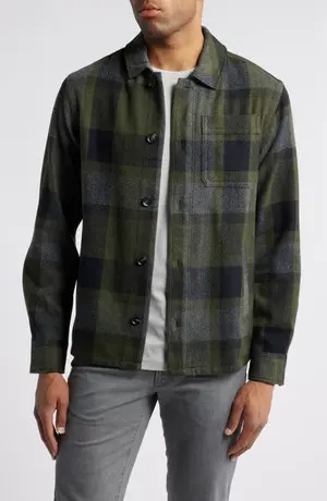 BRAX Santiago Button-up Overshirt - Olive