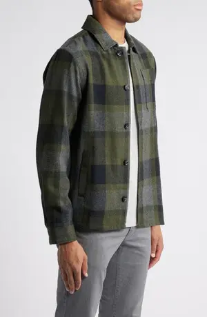 BRAX Santiago Button-up Overshirt - Olive