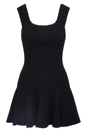 LoveShackFancy Maryanne Embellished Knit Minidress