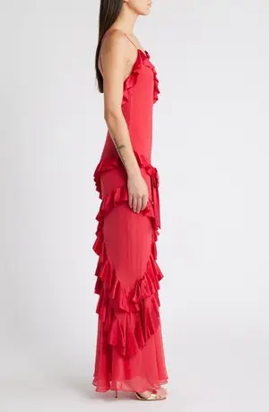 LoveShackFancy Rialto Ruffle Silk Dress