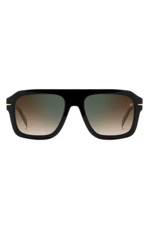 DB EYEWEAR BY DAVID BECKHAM David Beckham Eyewear 54mm Gradient Sunglasses Black Gold/ Brown