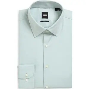 BOSS Hank Kent Performance Twill Dress Shirt - Open Green