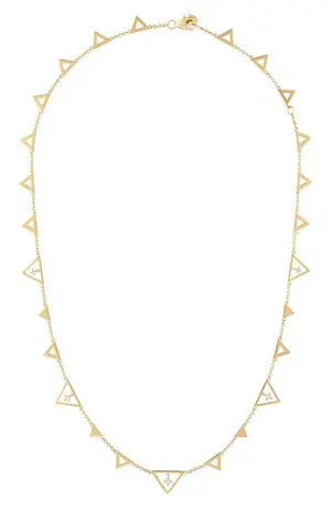 EDEN PRESLEY Shine Diamond Triangle Necklace - 14k Yellow Gold