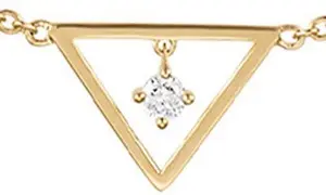 EDEN PRESLEY Shine Diamond Triangle Necklace