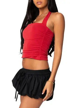 EDIKTED Nyrah Stretch Crop Halter Top