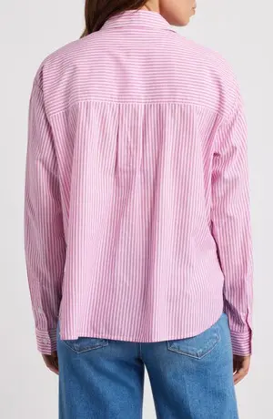 BEACHLUNCHLOUNGE Everlynn Cotton-blend Shirt - Hollywood Cerise