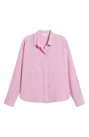 BEACHLUNCHLOUNGE Everlynn Cotton-blend Shirt - Hollywood Cerise
