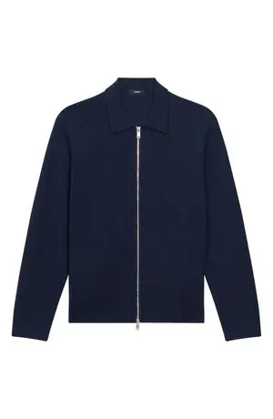 Theory Cameron Merino Wool Zip Cardigan