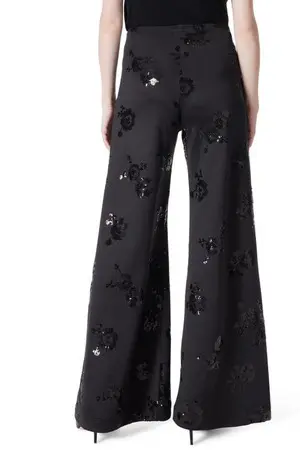 DO BY DEE OCLEPPO Sequin Floral Wide Leg Pants