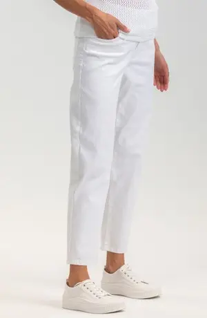 PIETRO BRUNELLI Ankle Straight Leg Mom Jeans