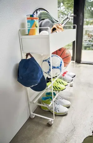 YAMAZAKI Rolling Entryway Storage Shelf