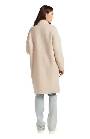BELLE & BLOOM Double Breasted Wool Blend Coat