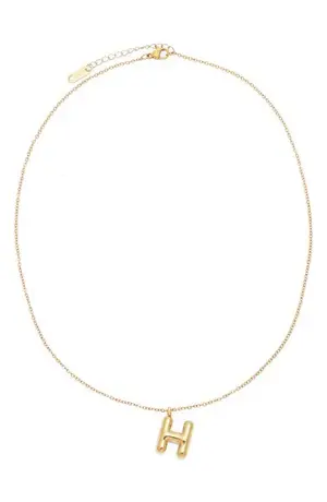 PETIT MOMENTS Petit Moments Bubble Initial Pendant Necklace Gold - H