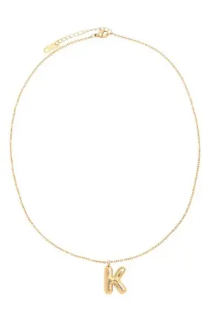 PETIT MOMENTS Petit Moments Bubble Initial Pendant Necklace Gold - K