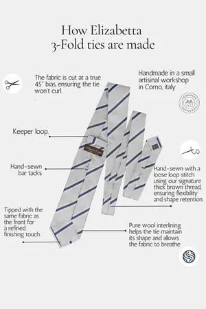 ELIZABETTA Velletri Extra Long Silk Jacquard Tie