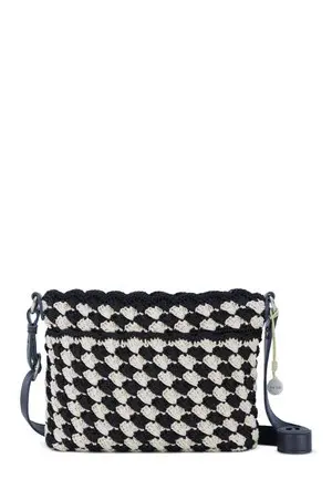 THE SAK Melrose Leather Crossbody Bag - Black Ecru Shell