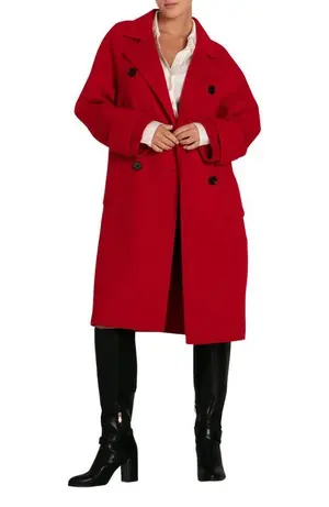BELLE & BLOOM Rumour Has It Oversized Wool-blend Coat - Red