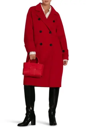 BELLE & BLOOM Rumour Has It Oversized Wool-blend Coat - Red