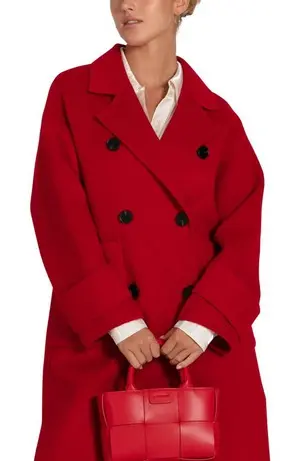 BELLE & BLOOM Rumour Has It Oversized Wool-blend Coat - Red