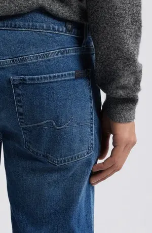 7 For All Mankind The Straight Stretch Cotton Jeans