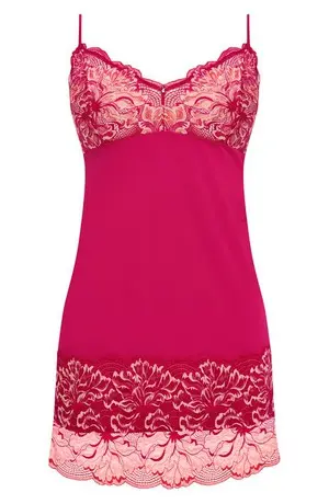Fantasie Emmaline V-back Lace Chemise - Cerise