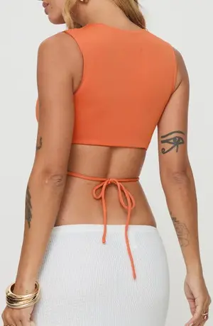 Princess Polly Uzo Metallic Open Back Top