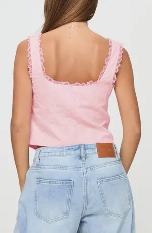 Princess Polly Merrelle Broderie Anglaise Crop Top