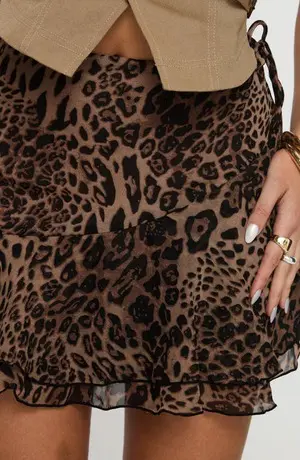 Princess Polly Leopard Print Mini Skirt