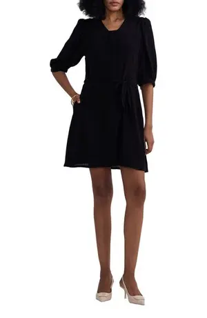 REISTOR Short Dress With Waist-tie