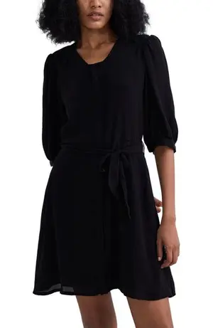 REISTOR Short Dress With Waist-tie