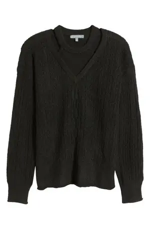 Wit & Wisdom V-neck Sweater With Bib