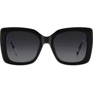 Carolina Herrera Carolina Herrera 54mm Square Sunglasses Black/ Dark Grey Sf