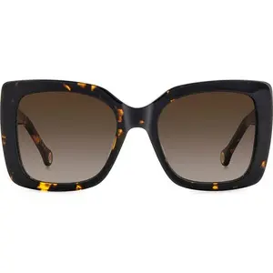 Carolina Herrera 54mm Square Sunglasses - Havana/ Brown Sf